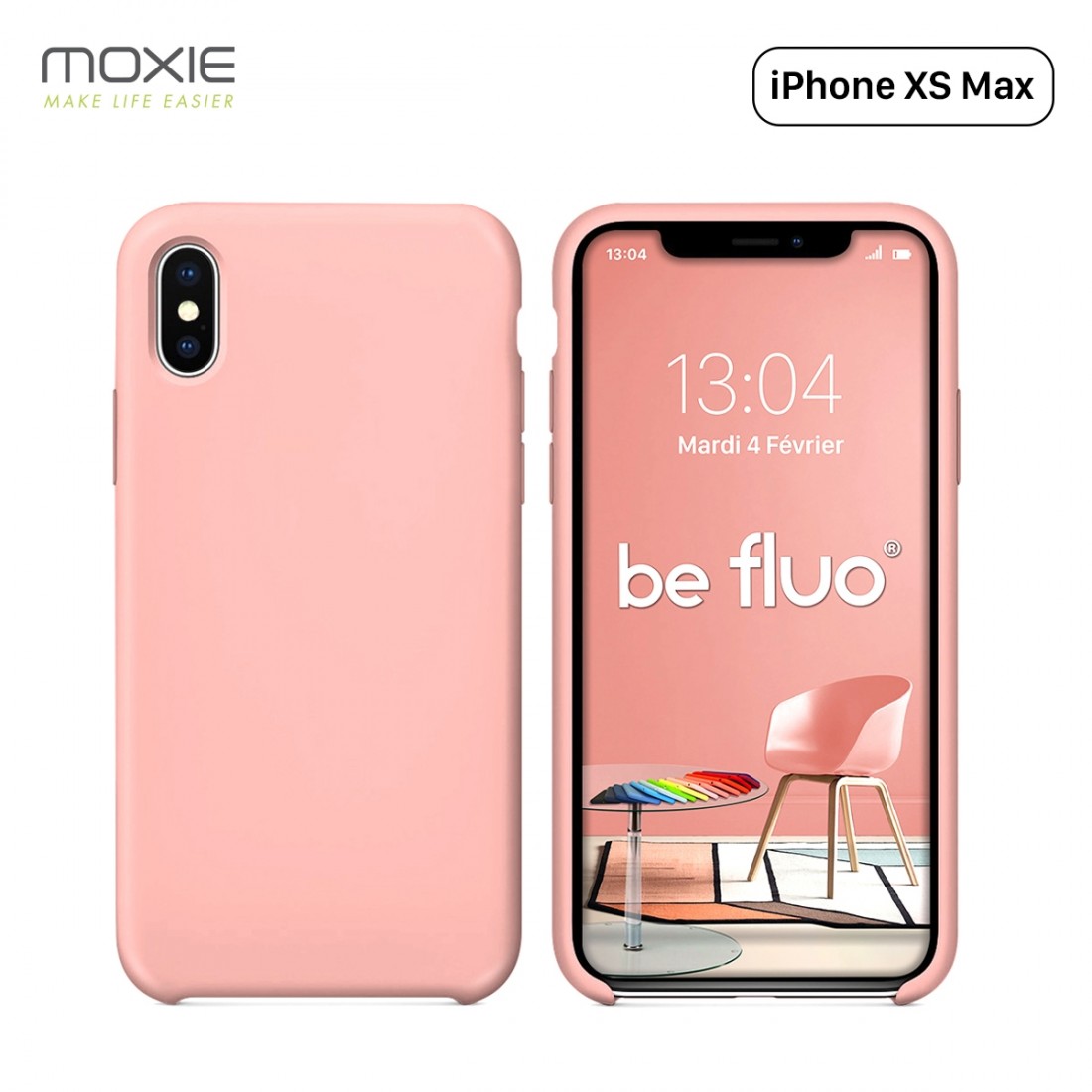 Moxie Coque iPhone XS Max [BeFluo] Coque Silicone Fine et Légère pour ...