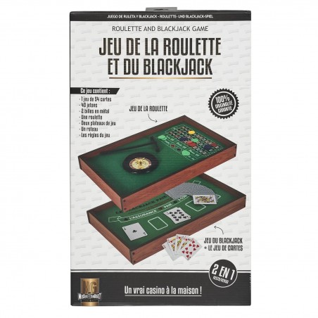 Mini jeu de casino 2 en 1 black Jack et roulette